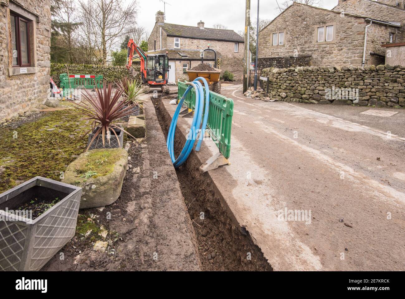 Utility Services installation Stock Photo - Alamy