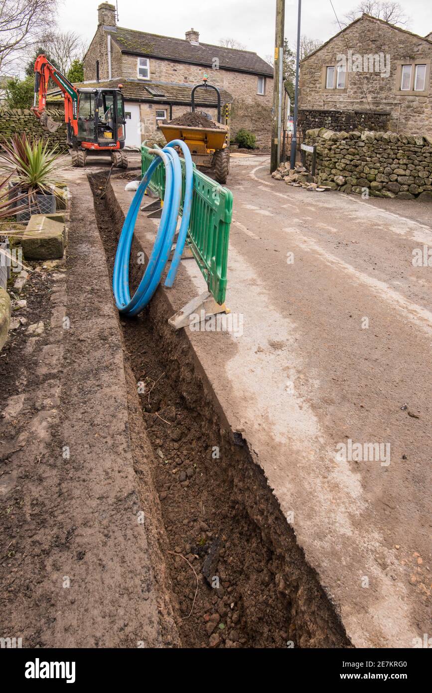 Utility Services installation Stock Photo - Alamy