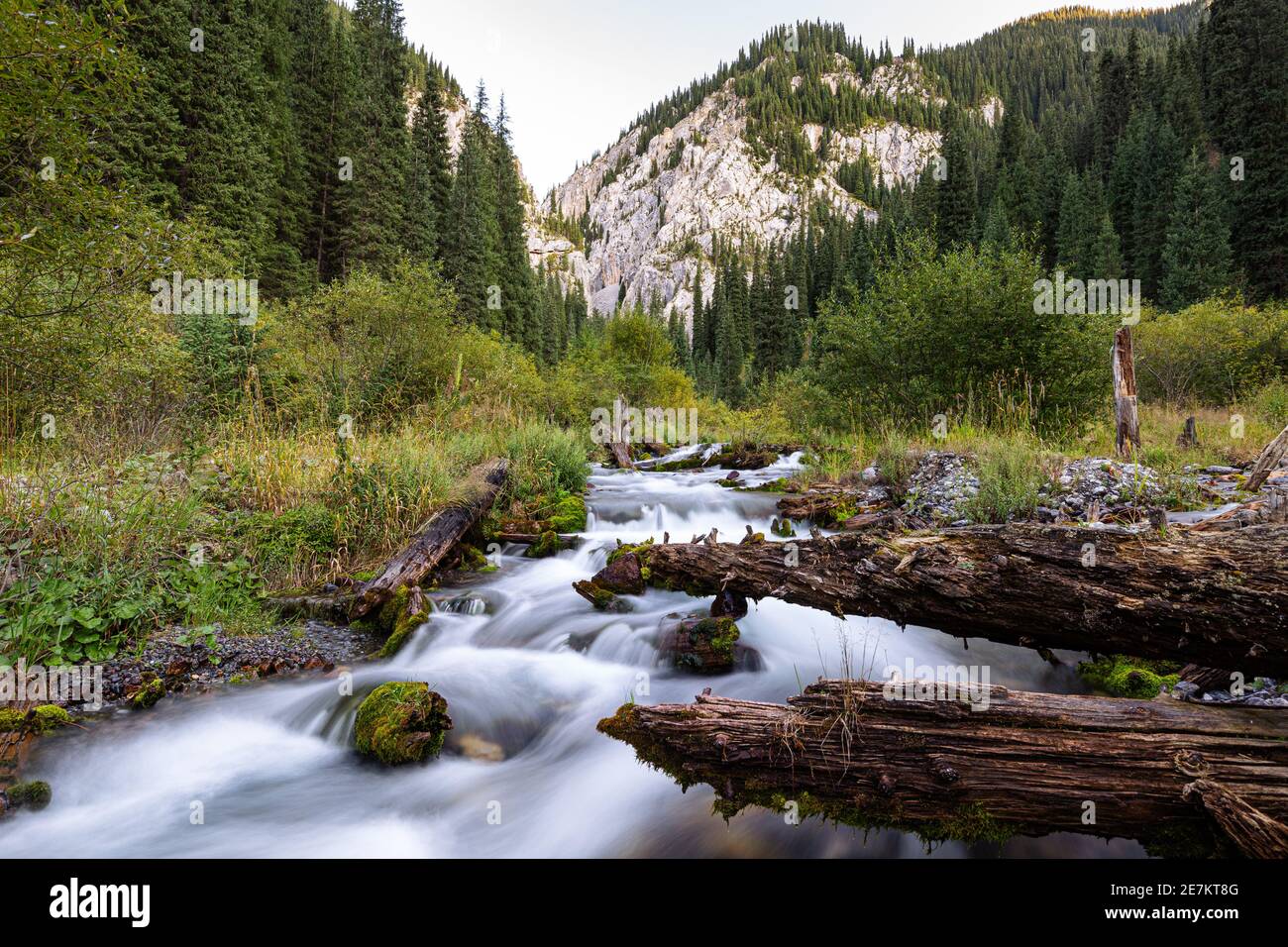 River close to Kaindy Lake, Kazakhstan Stock Photo - Alamy