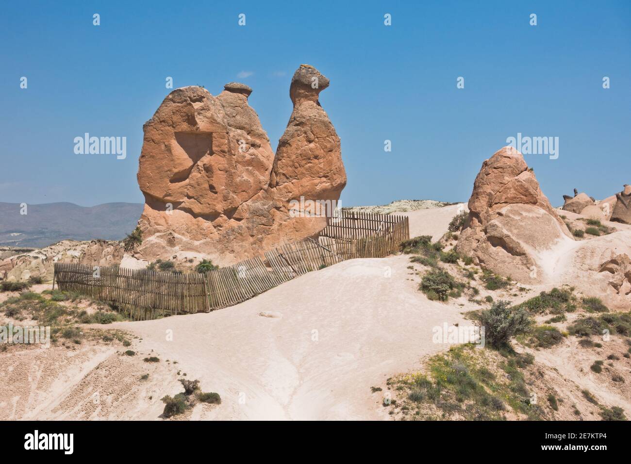 Magnificent stone structure in a shape of a camel near Goreme ...