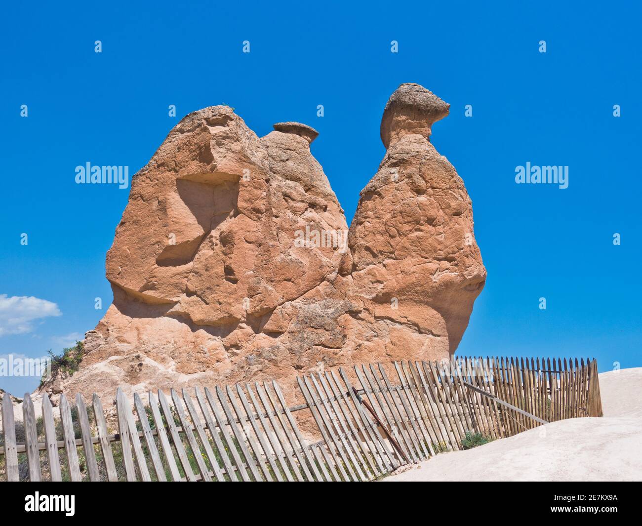 Magnificent stone structure in a shape of a camel near Goreme ...