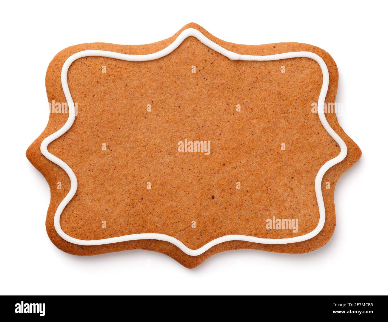 Christmas gingerbread label cookie isolated on white background Stock ...