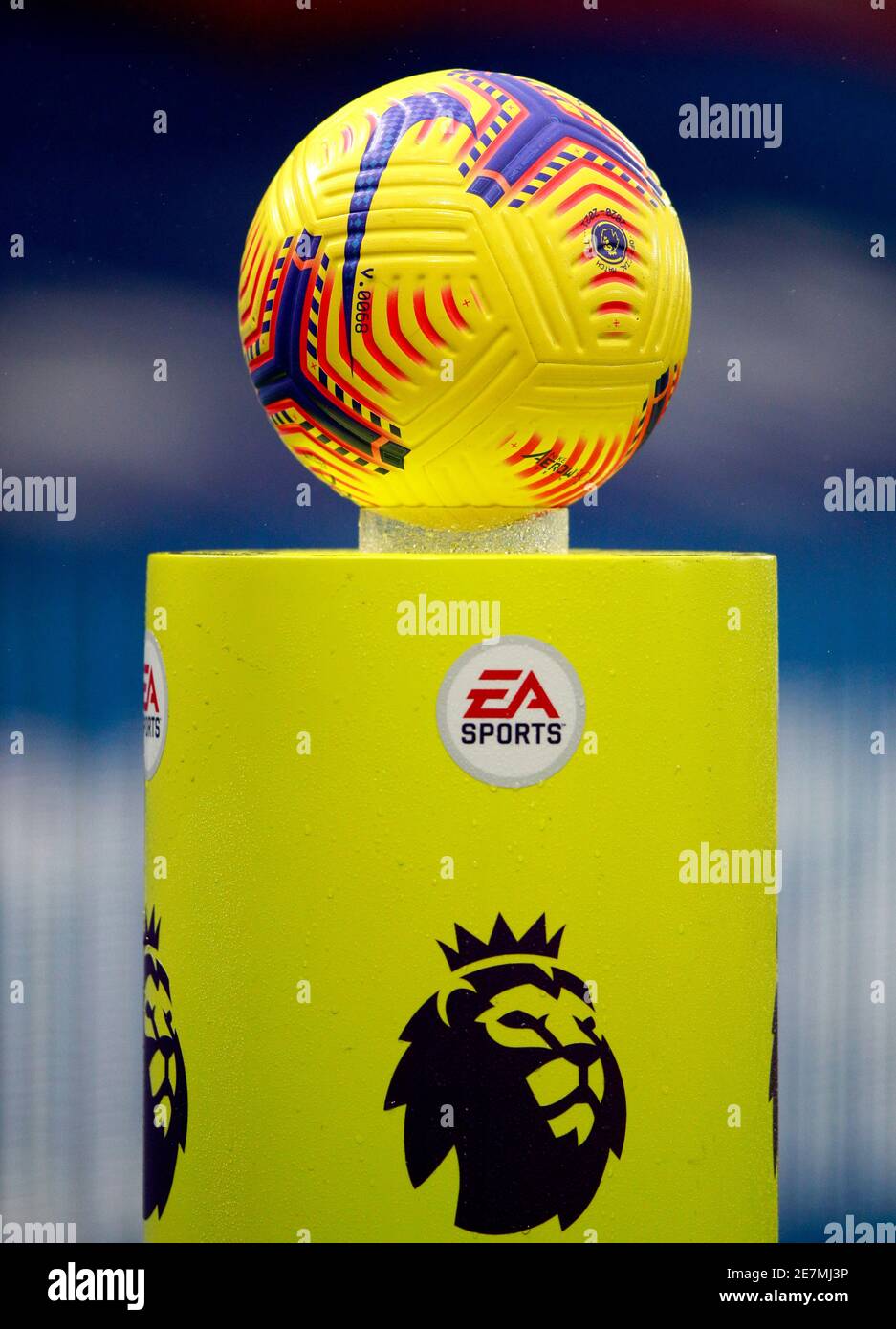 A general view of the official match ball on the plinth ahead of the ...