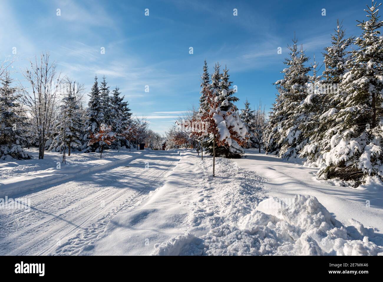 Winter in my Québec Stock Photo - Alamy