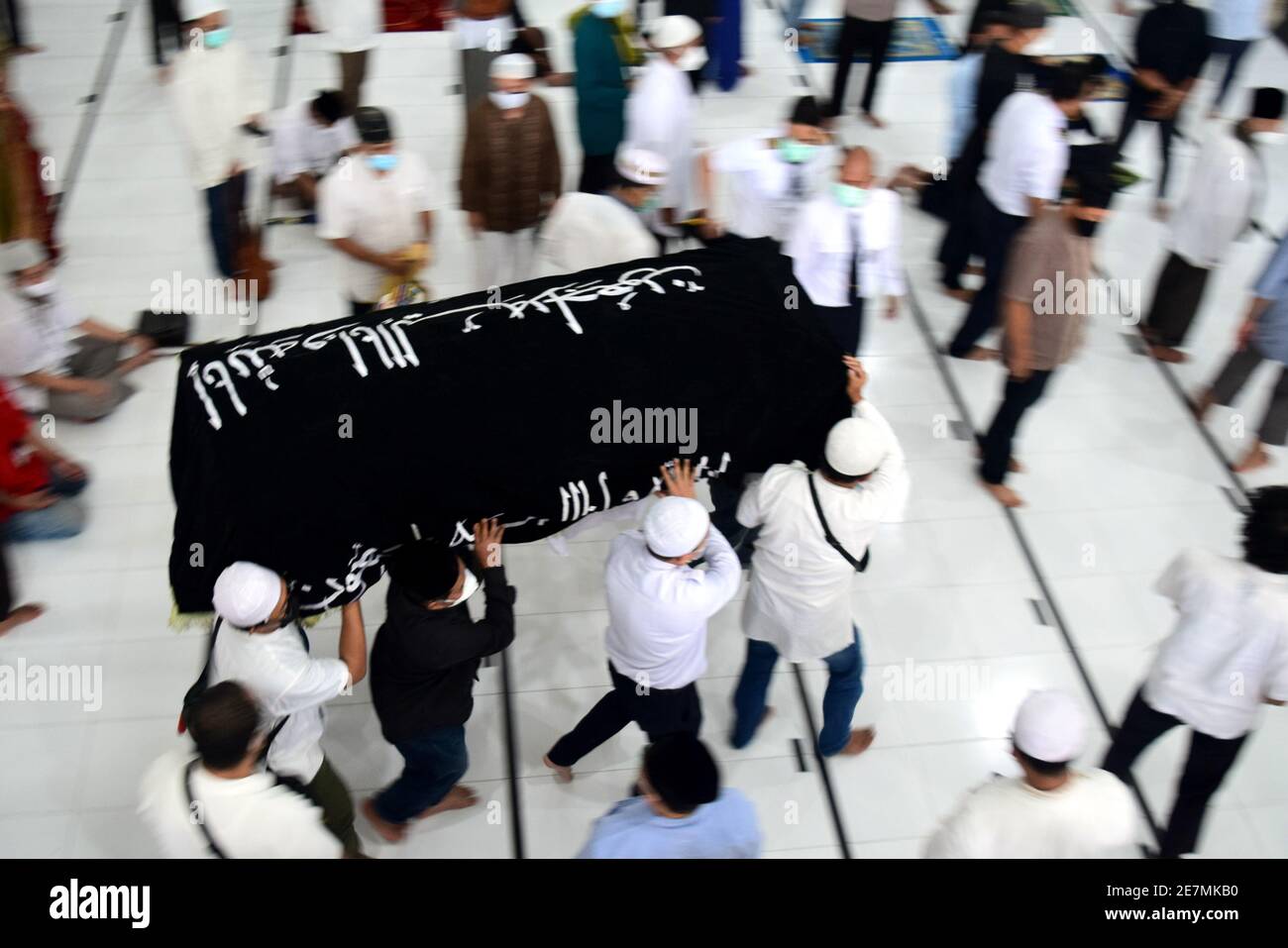 Funeral for pilot Capt Afwan, a victim of the Sriwijaya Air flight ...