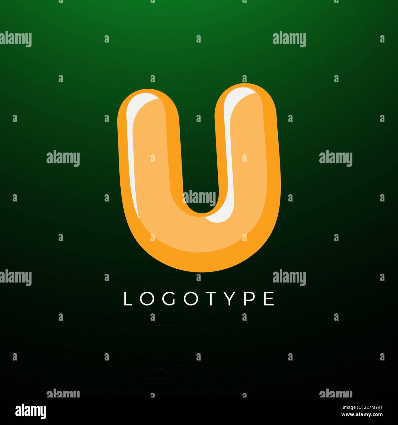3D playful Letter U, Kids and joy style symbol for school, preschool ...