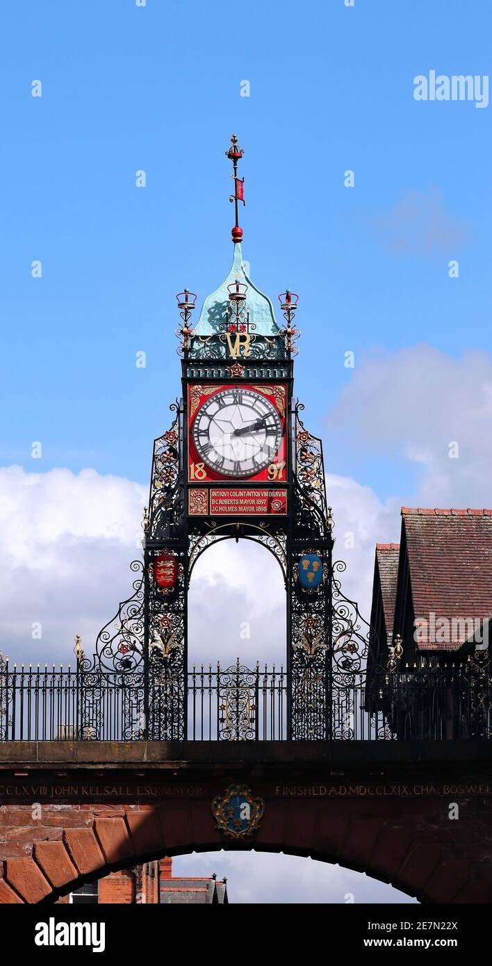 Chester’s Victorian Clock. Dated 1897, situated in Chester’s town ...