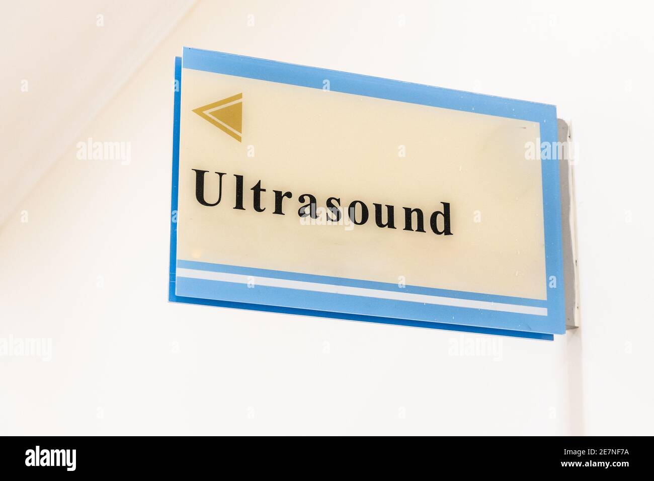 Ultrasound word signage direction at hospital for diagnostic Stock ...