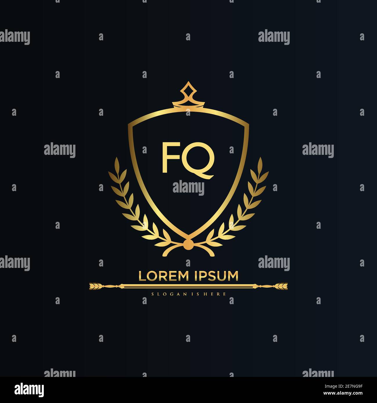 Letter Initial with Royal Template.elegant with crown logo vector ...