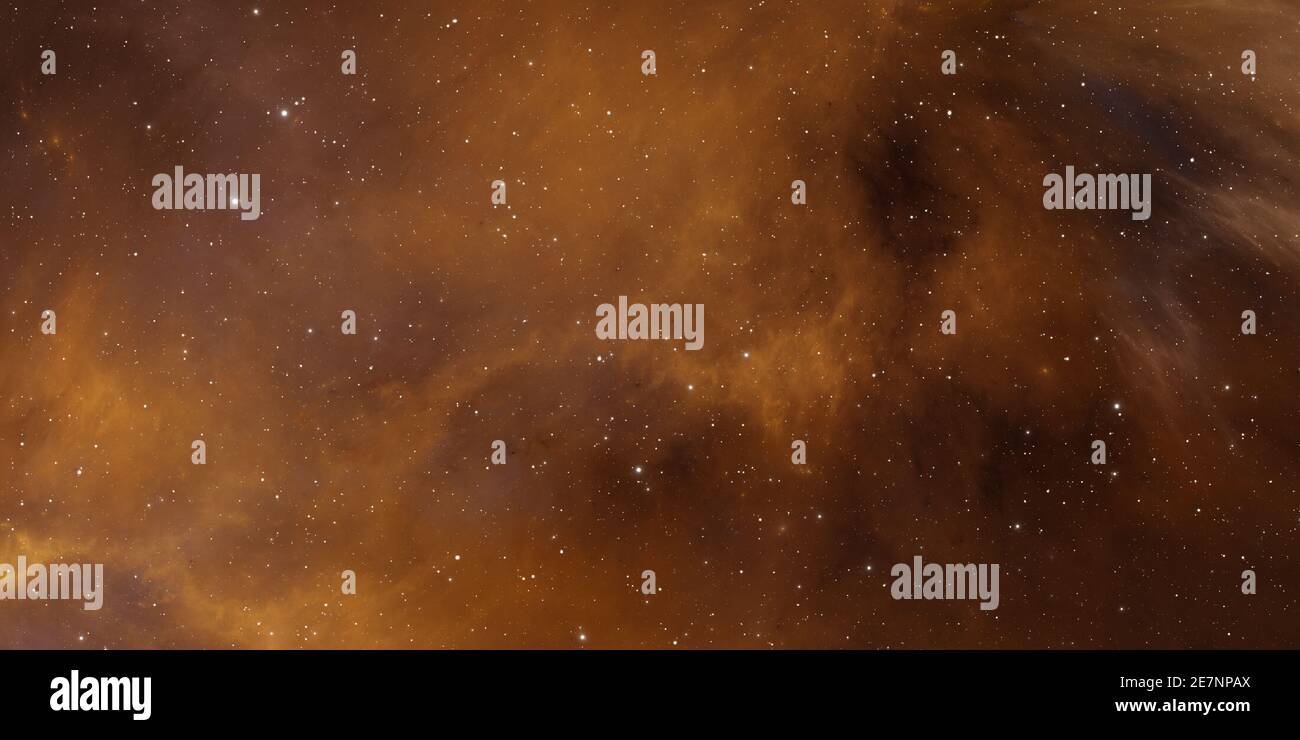 Space background with extrasolar nebula and stars, 3D illustration ...