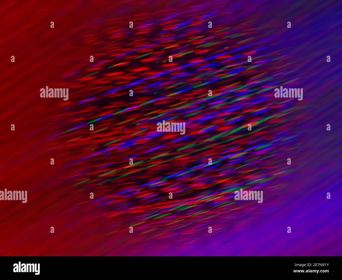 Colorful progressive rhythmic light trails on a red and blue background ...