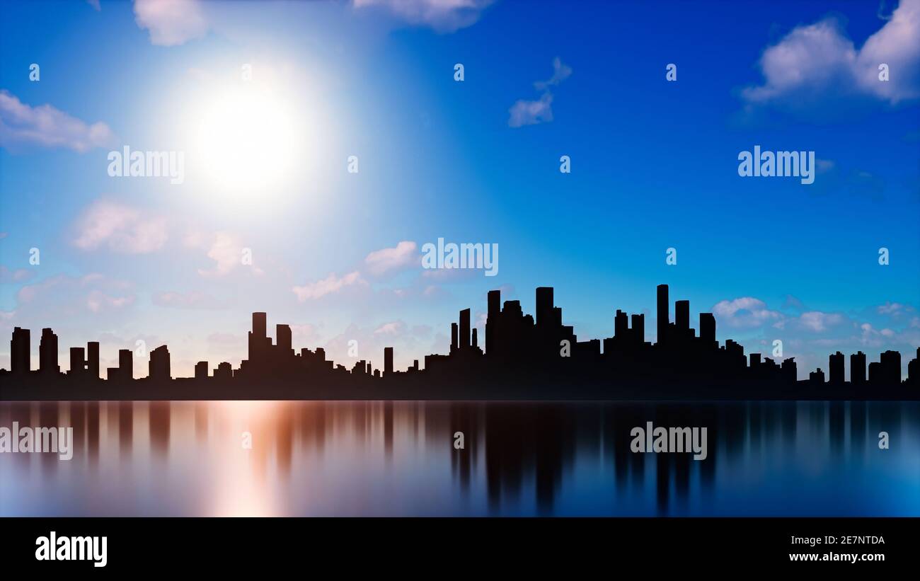 3d city skyline hi-res stock photography and images - Alamy