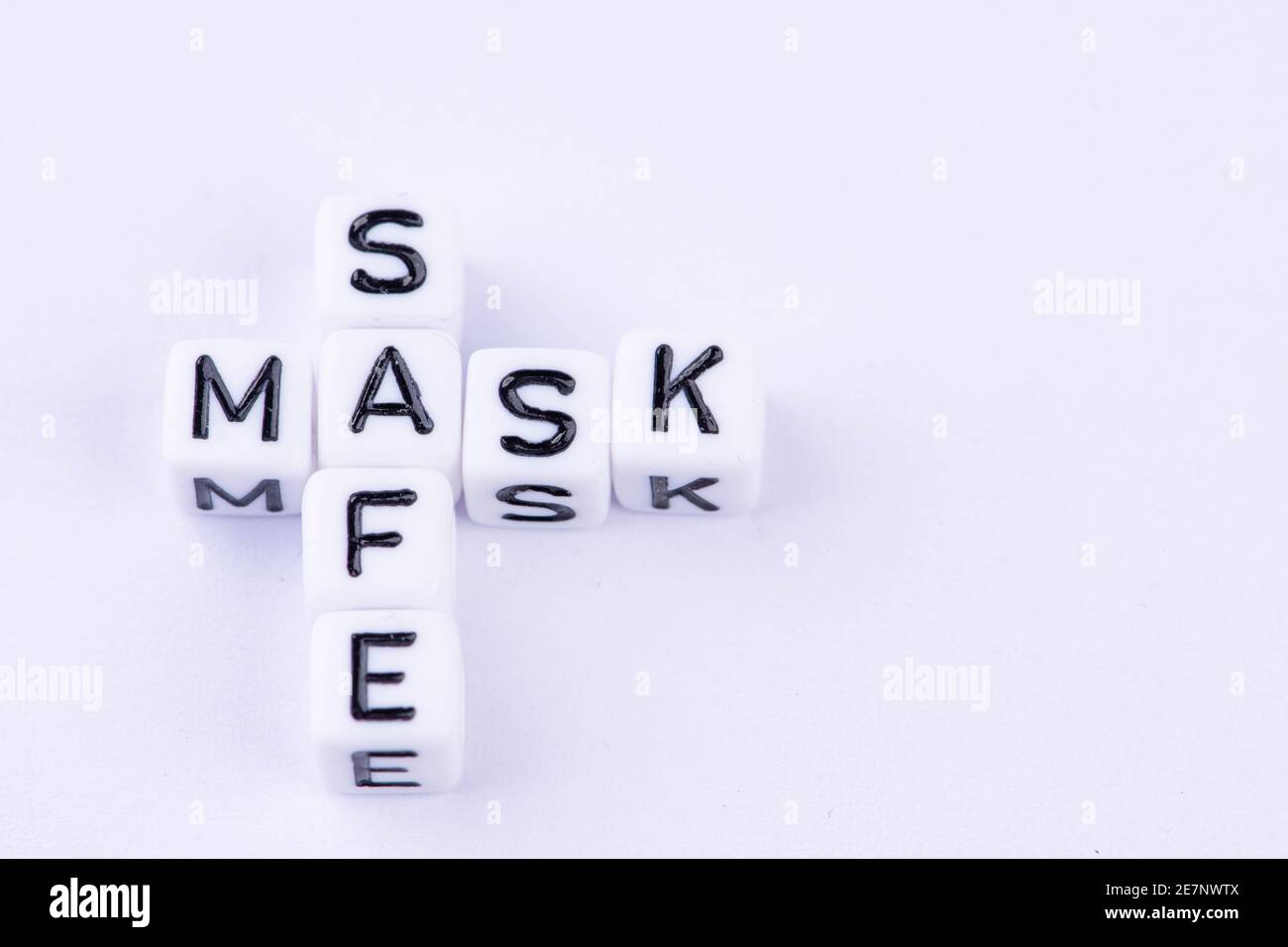 Letters with the word Mask Safe Stock Photo - Alamy