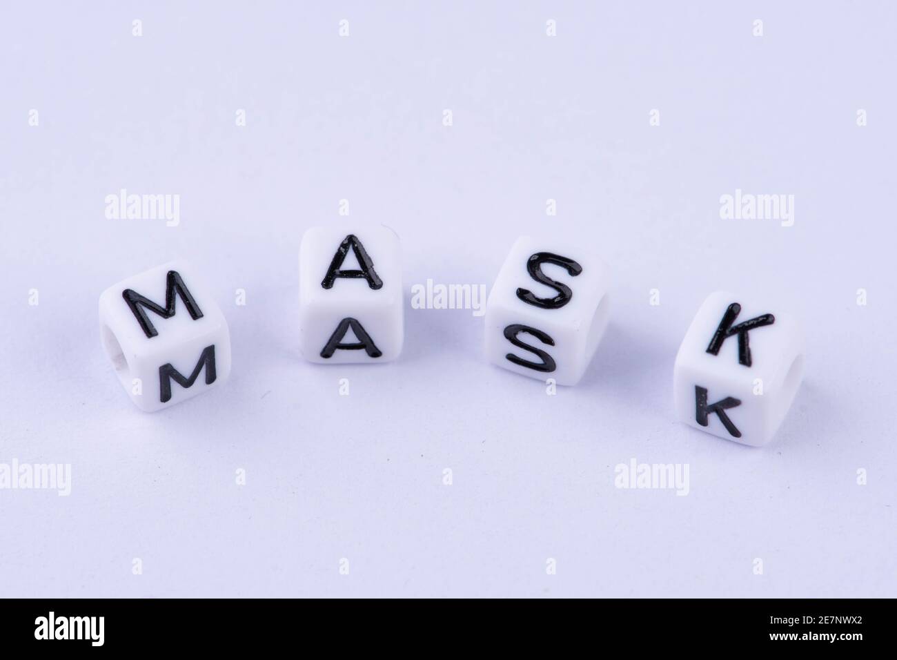 Letters with the word Mask Stock Photo - Alamy