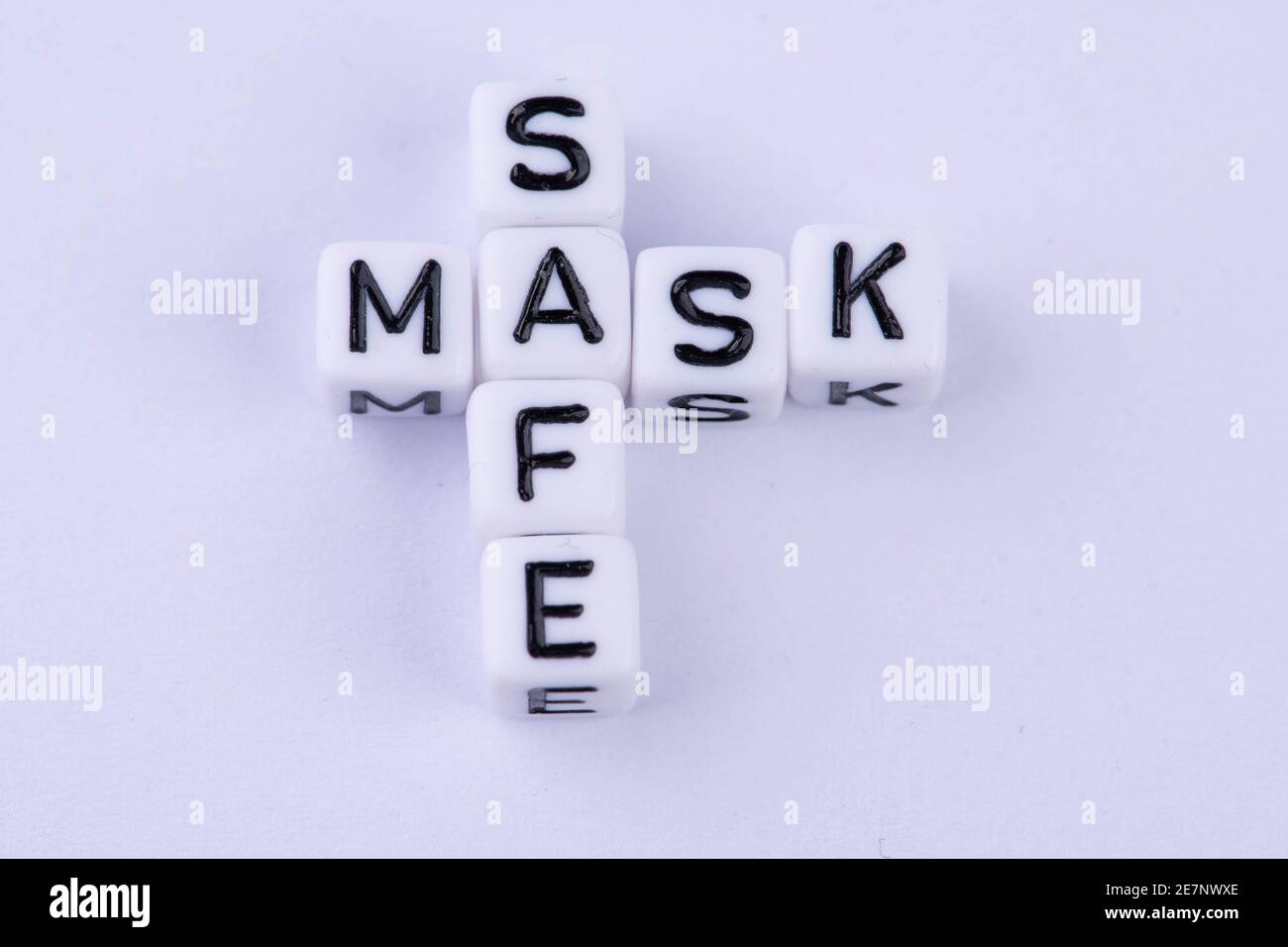 Letters with the word Mask Safe Stock Photo - Alamy