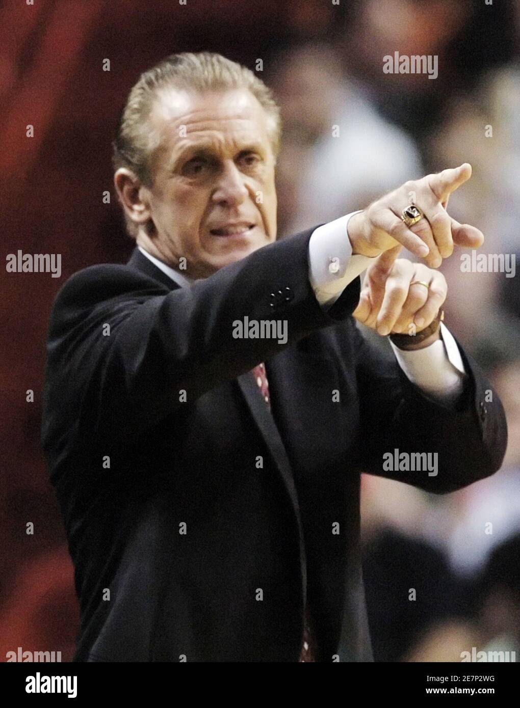 Pat Riley During Miami Heat High Resolution Stock Photography and ...