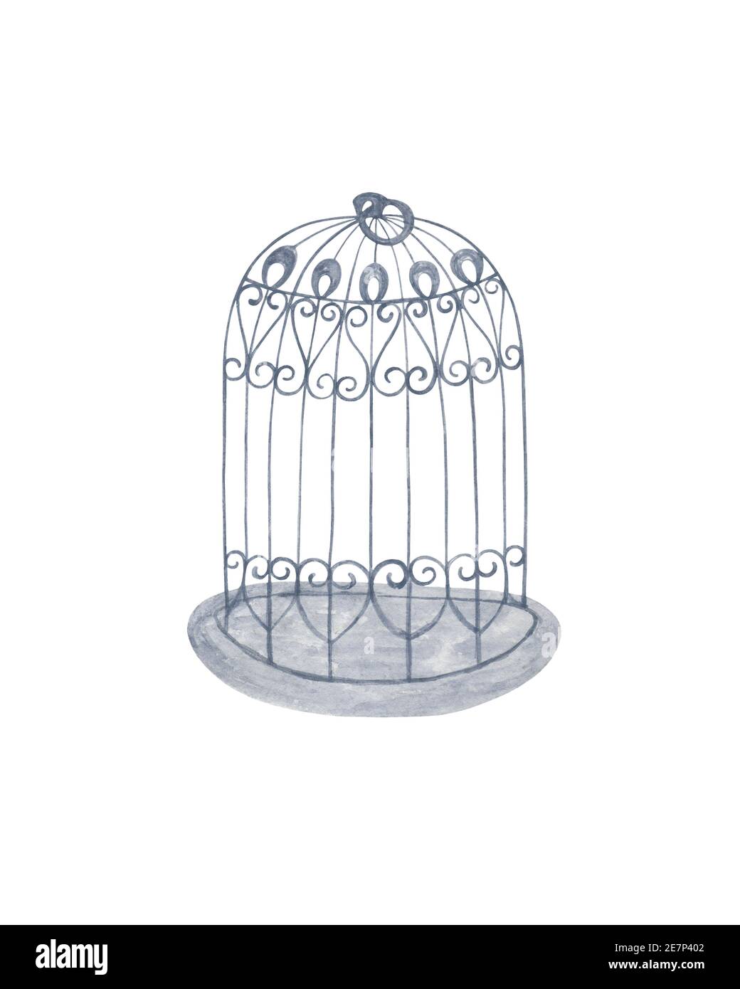 how to draw bird cage