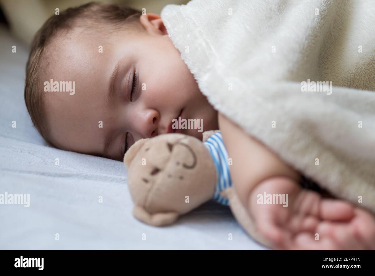 Childhood, care, motherhood, health concepts - Close up Little peace ...