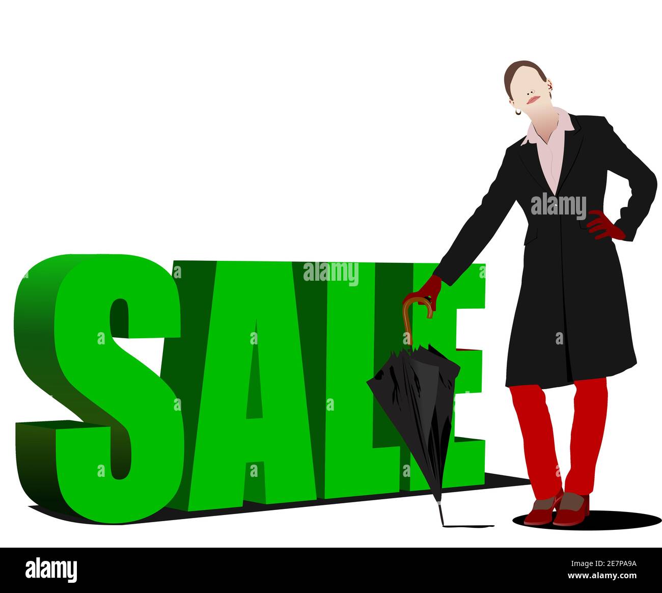 Fashion retail images with red Stock Vector Images - Alamy