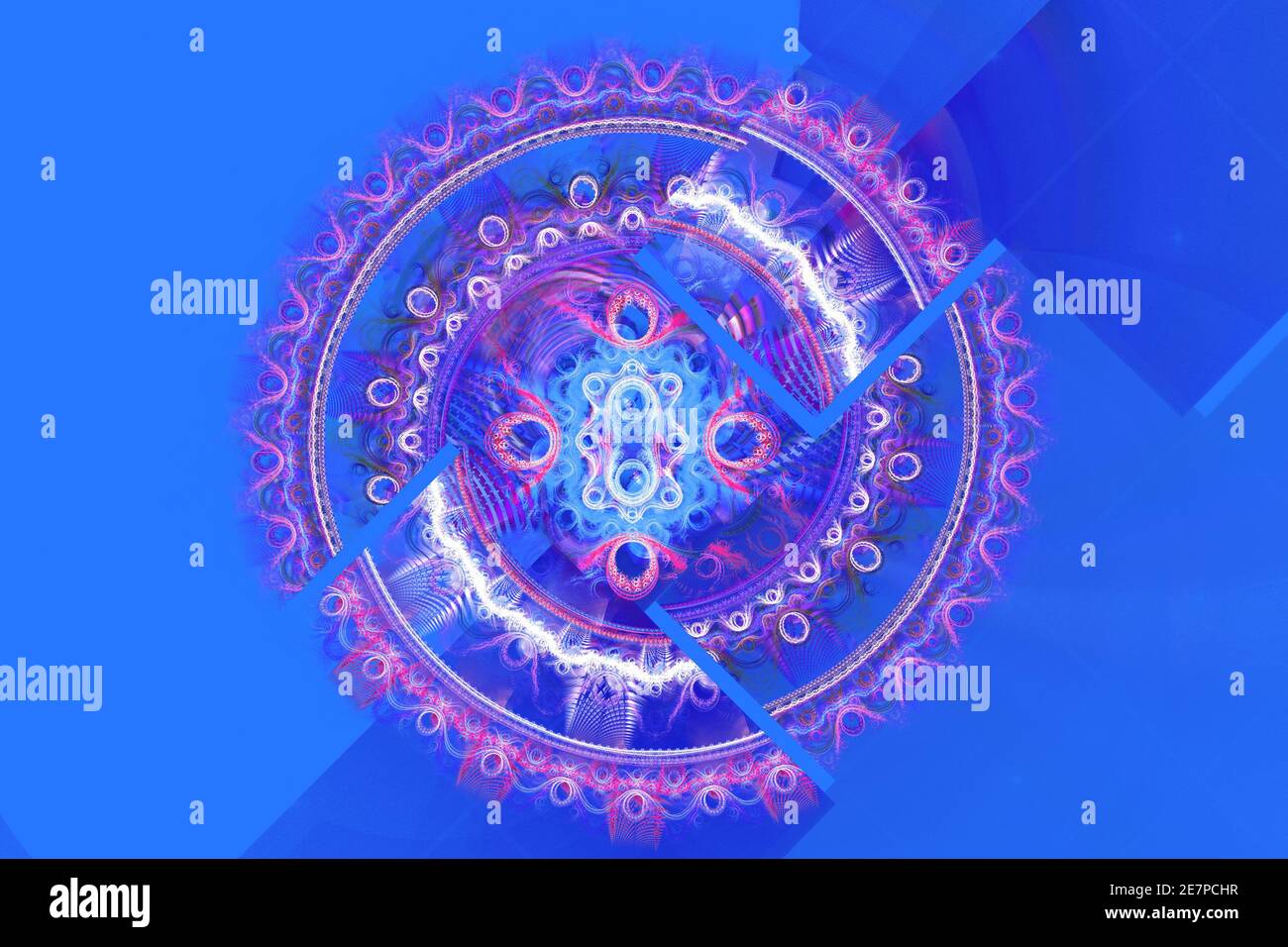 Blue Physics Education Fractal Logo Background Web Page Backdrop ...