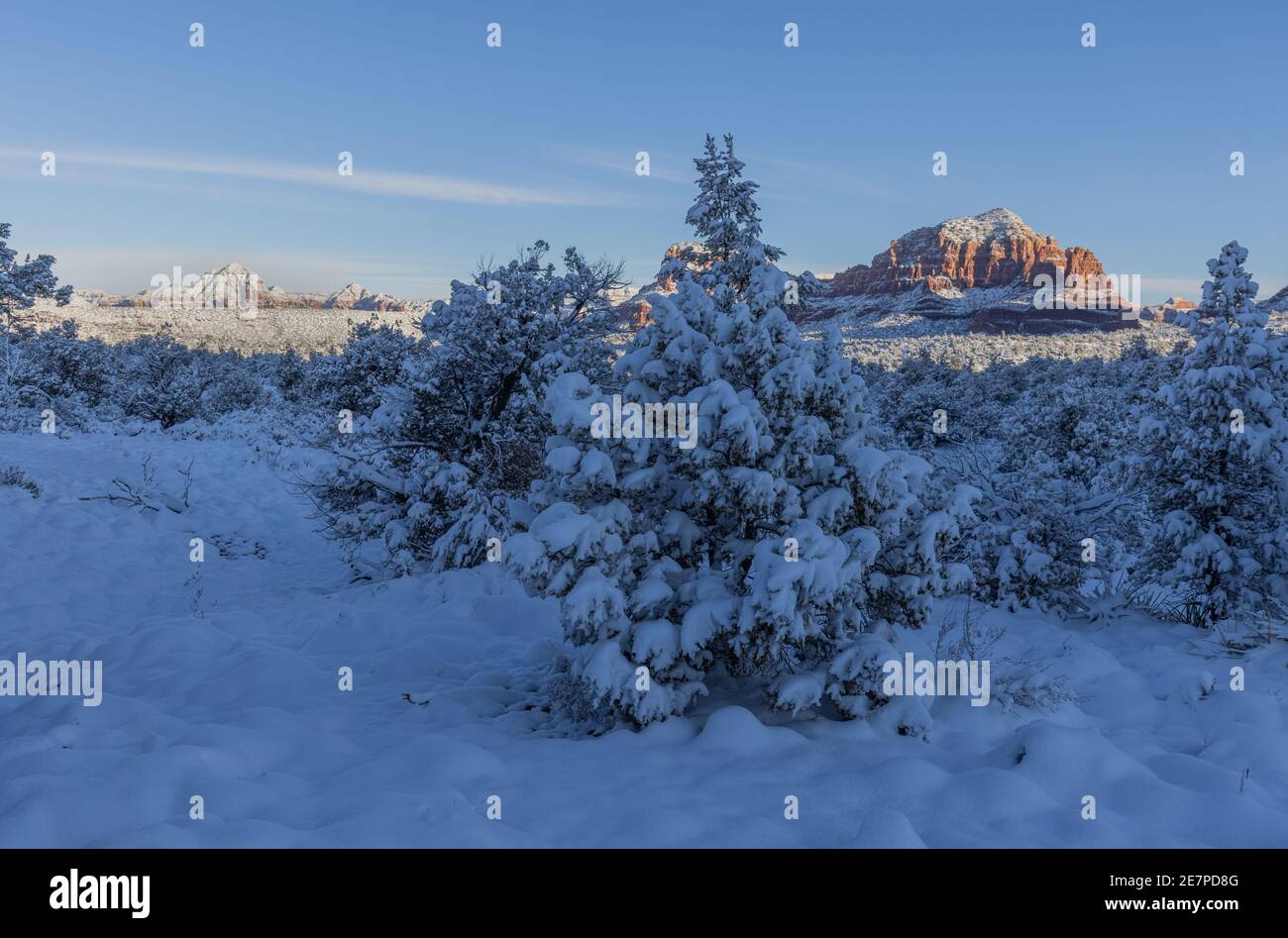 Scenic Winter Landscape in the Red Rocks of Sedona Arizona Stock Photo ...
