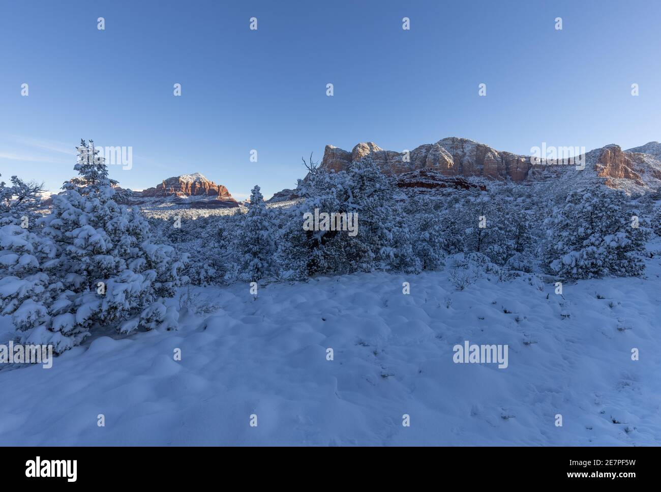Scenic Winter Landscape in the Red Rocks of Sedona Arizona Stock Photo ...