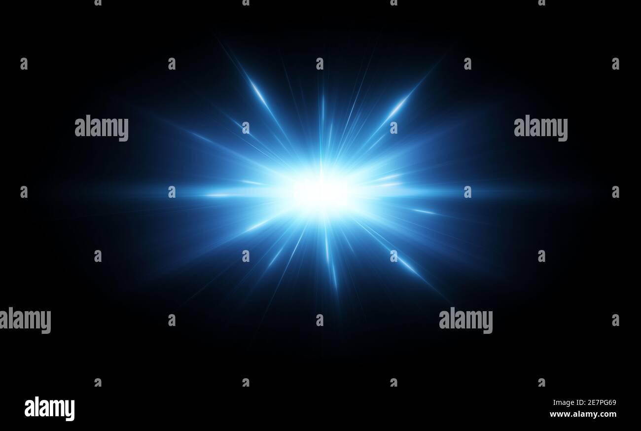 VFX Glow lighting effect star burst, flash energy ray. Creative design ...