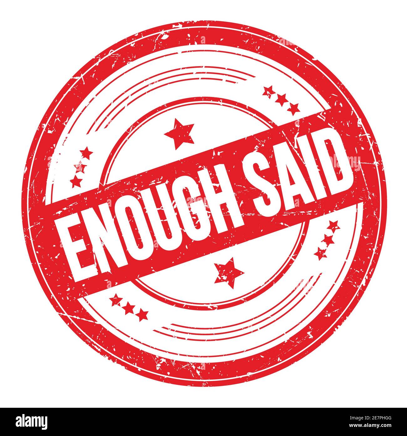 Enough said stamp hi-res stock photography and images - Alamy