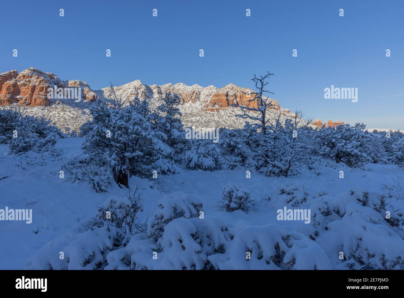 Scenic Winter Landscape in the Red Rocks of Sedona Arizona Stock Photo ...