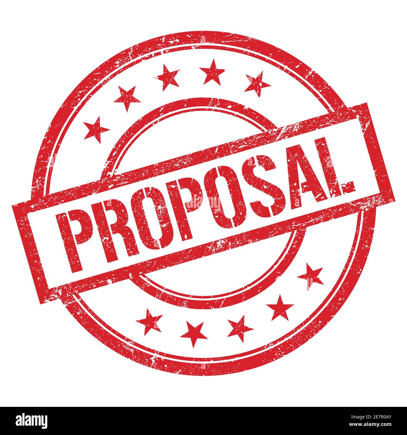 PROPOSAL text written on red round vintage rubber stamp Stock Photo - Alamy