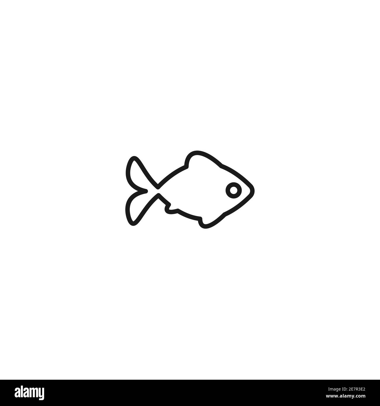 Fish Icon Black