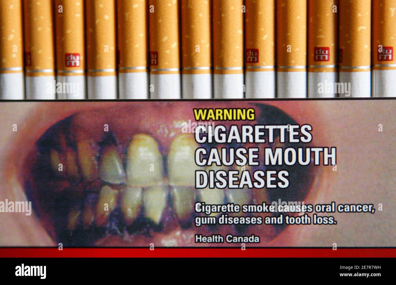 Canada cigarettes pack warning hi-res stock photography and images - Alamy