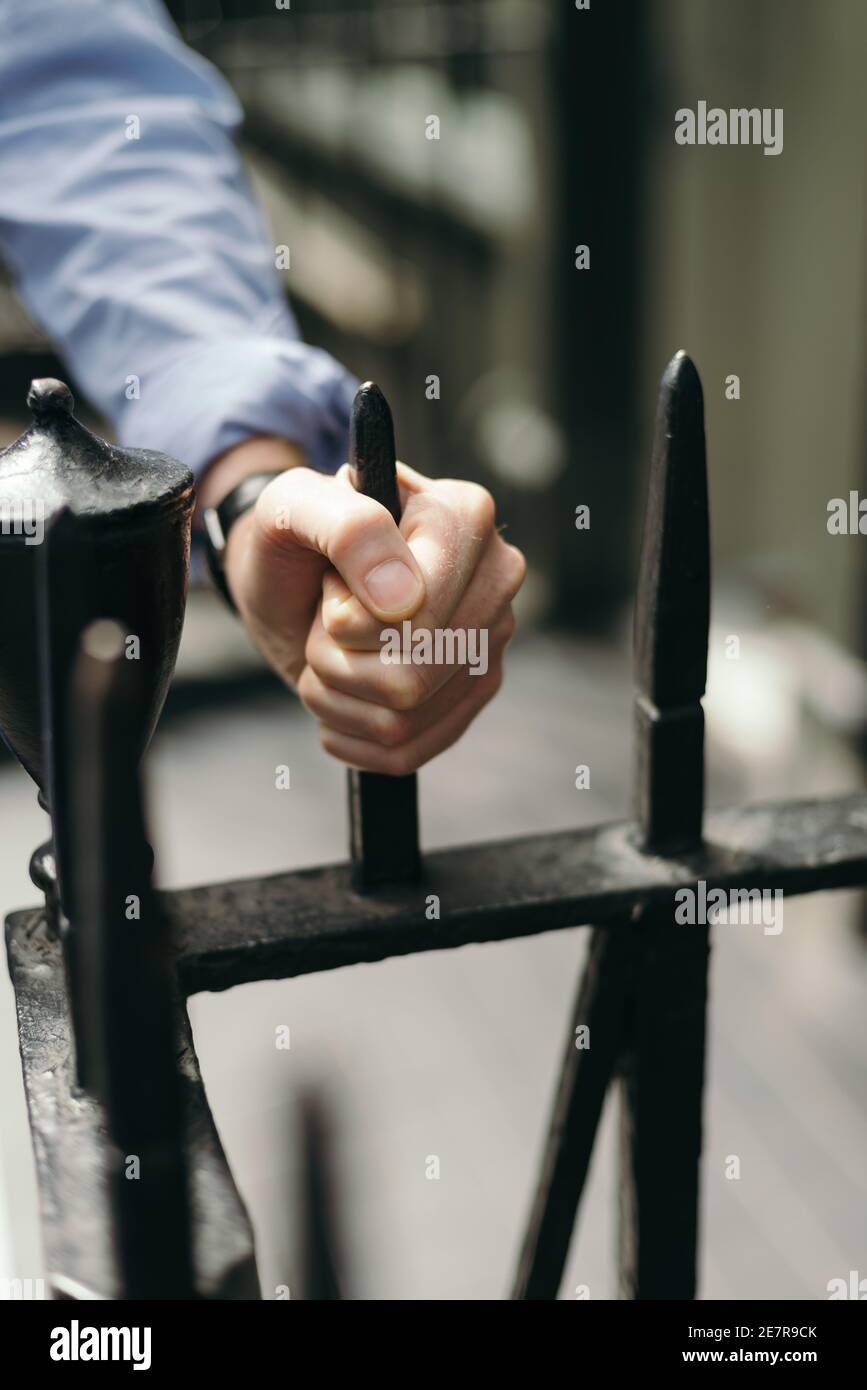 Wrought iron hand railing hi-res stock photography and images - Alamy