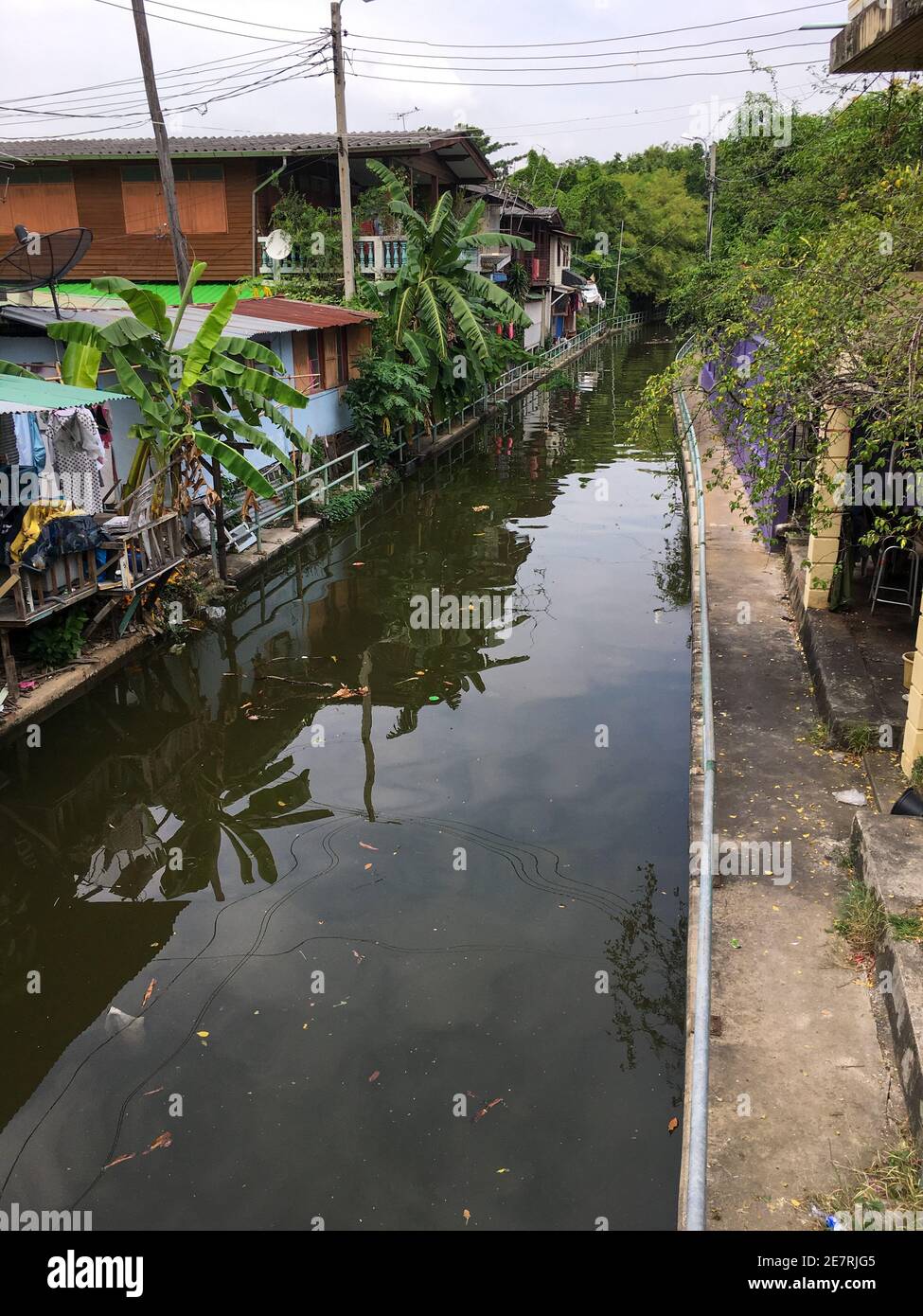 canal with pathway in bangkok Stock Photo - Alamy