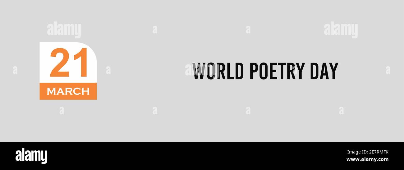 21 March World Poetry Day Text Design Illustration. International Day ...
