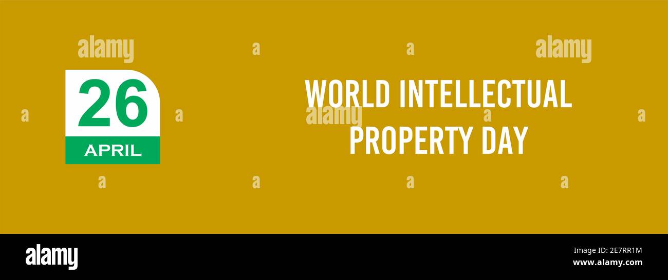 26 April World Intellectual Property Day Text Design Illustration ...