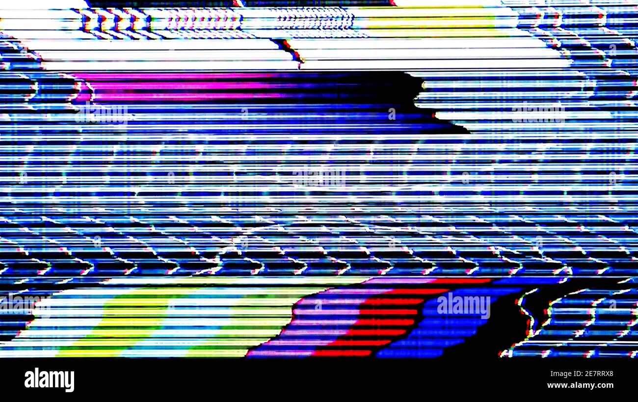 TV Static Noise Glitch Effect – Original Photo from a vintage ...