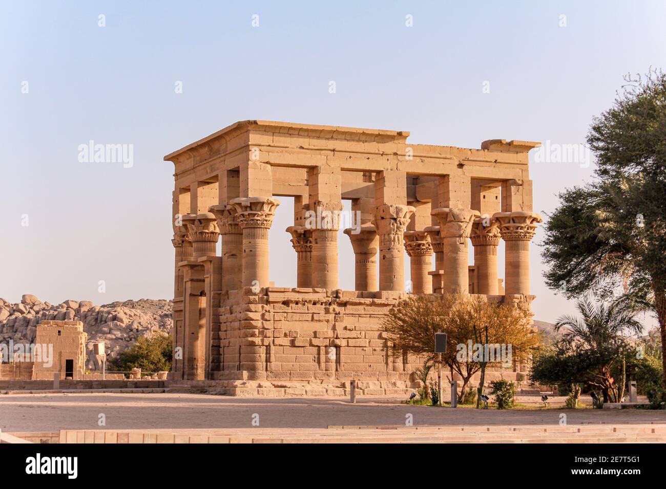 Roman Trajan's kiosk on Philae island, Egypt Stock Photo - Alamy