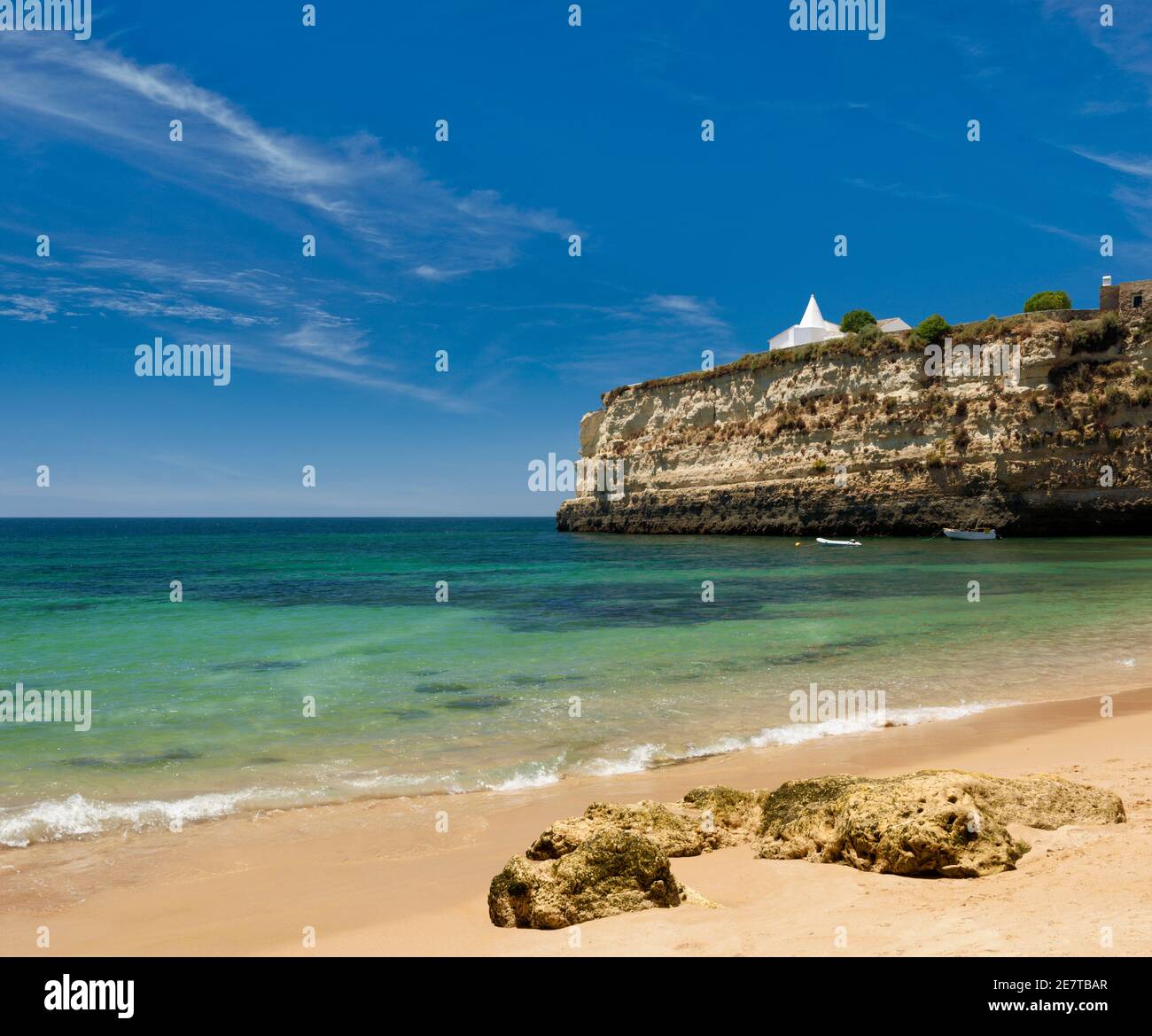 Nossa Senhora da Rocha beach, Armação de Pera, Algarve, Portugal Stock ...