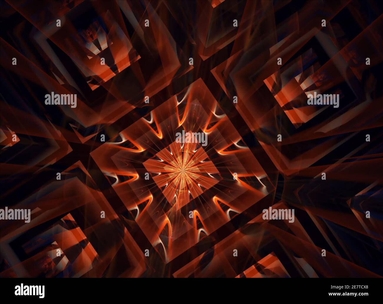 Technological textured background. 3D Fractal graphics. Science and ...