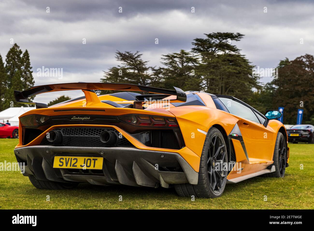 Lamborghini Aventador SVJ Roadster on show at the Concours D’Elegance ...