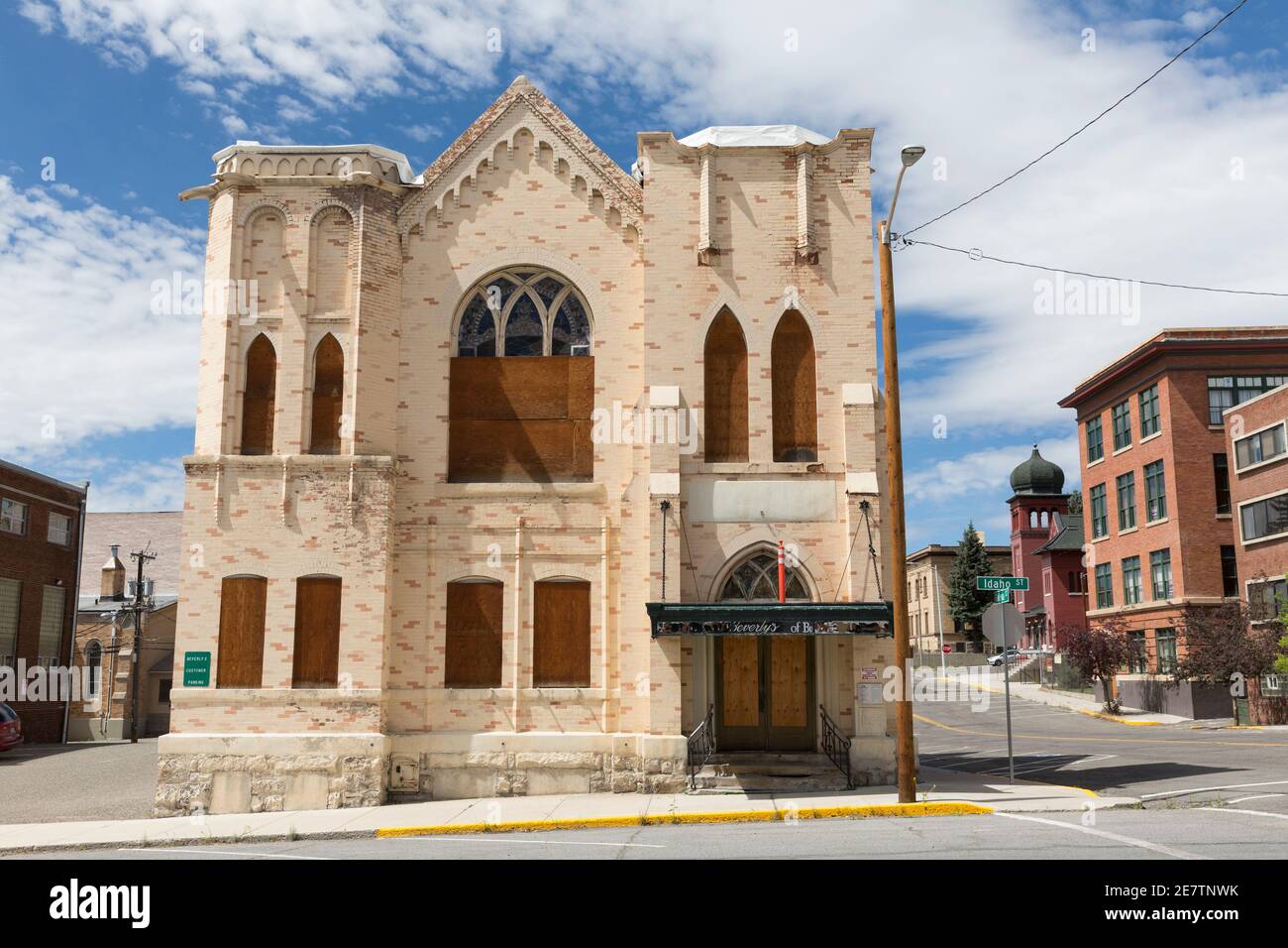 Historic St. Paul’s Methodist Episcopal Church in Butte, Montana Stock ...