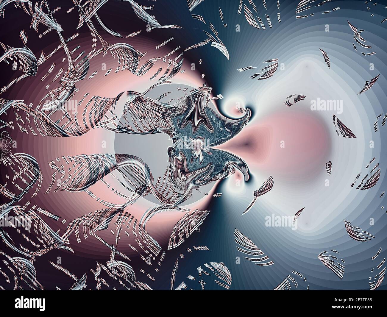 Abstract image with fancy pattern of bright colors in art Nouveau style ...