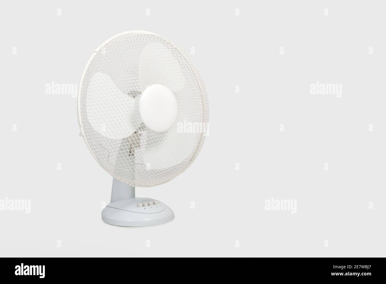 White fan, isolated on gray background Stock Photo - Alamy