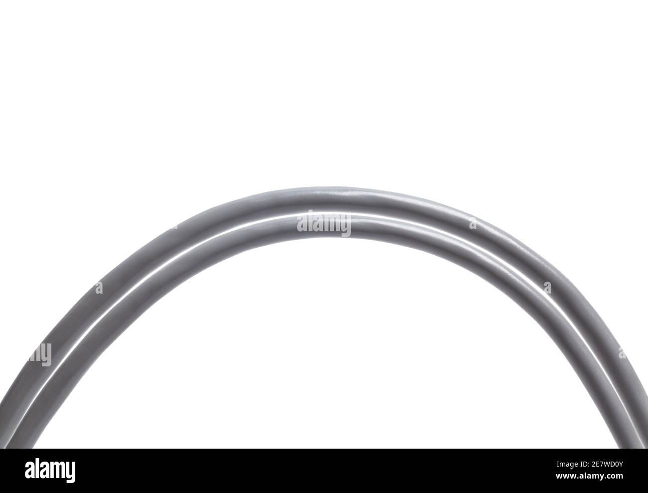 Gray USB cable isolated on white background Stock Photo - Alamy