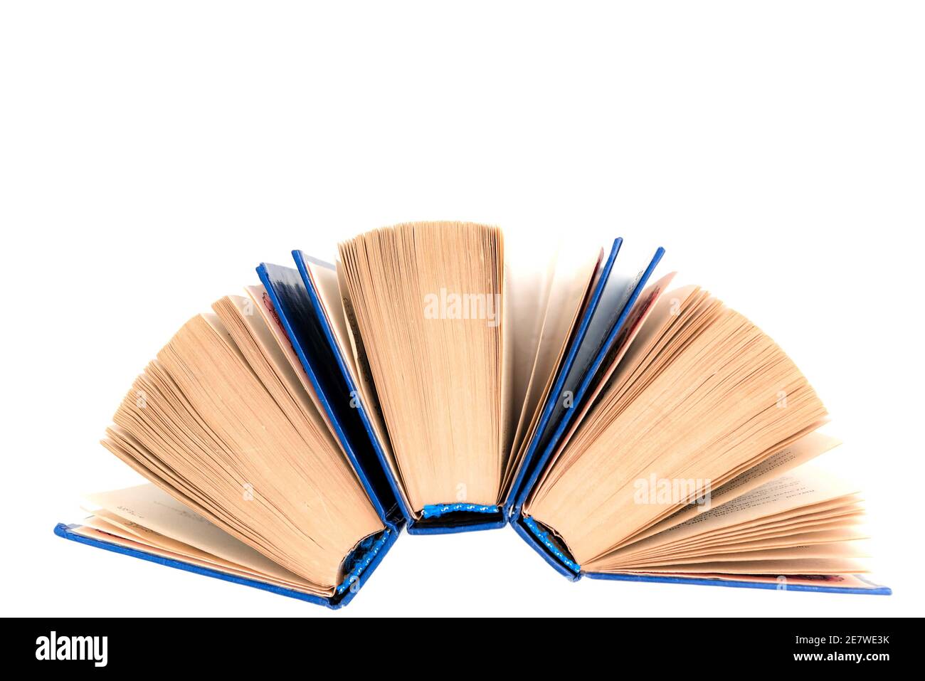Three old books isolated on white Stock Photo - Alamy