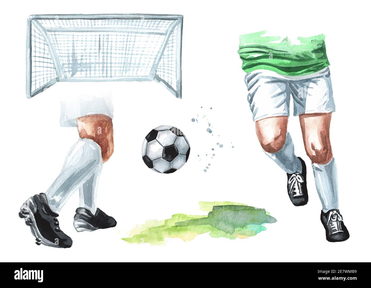 Hand Drawn Illustration Drawing Soccer High Resolution Stock ...
