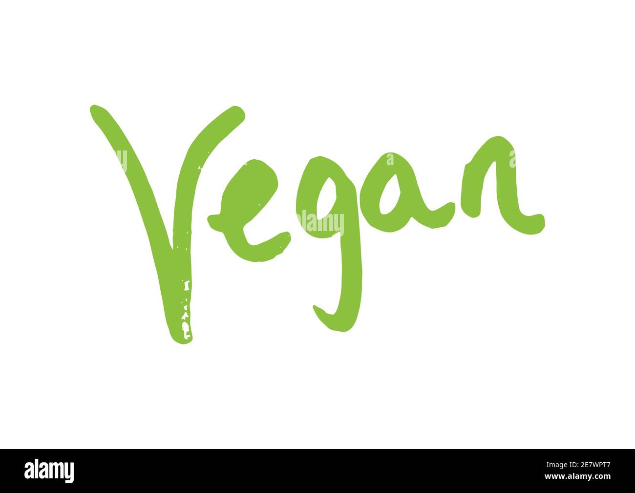 VEGAN hand-drawn vector text on a white background Stock Vector Image ...