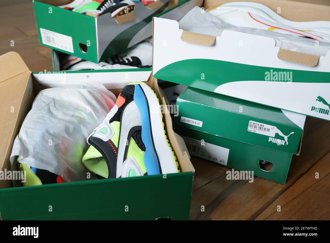 Puma boxes hi-res stock photography and images - Alamy