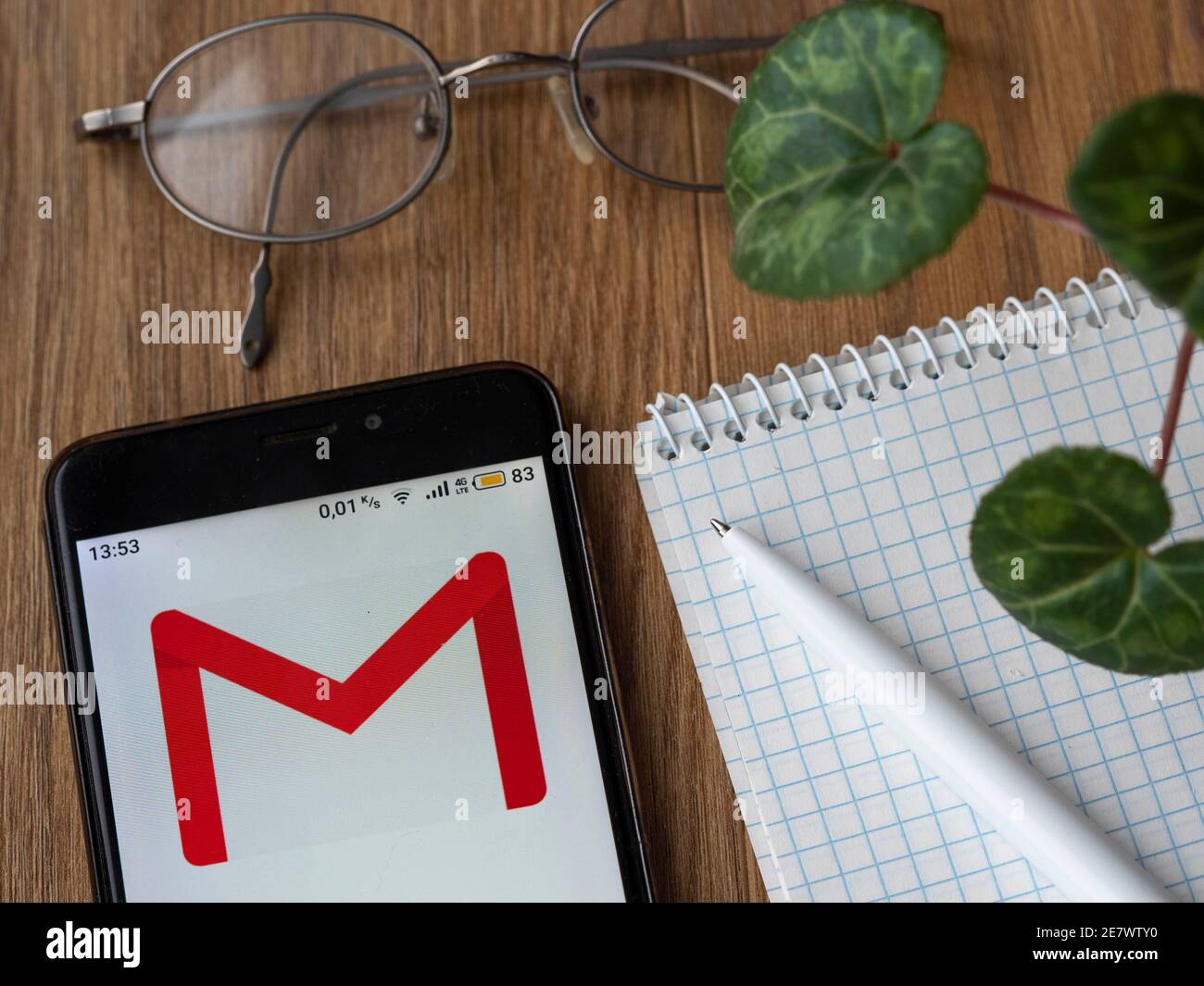 Ukraine. 30th Jan, 2021. In this photo illustration a Gmail logo is ...